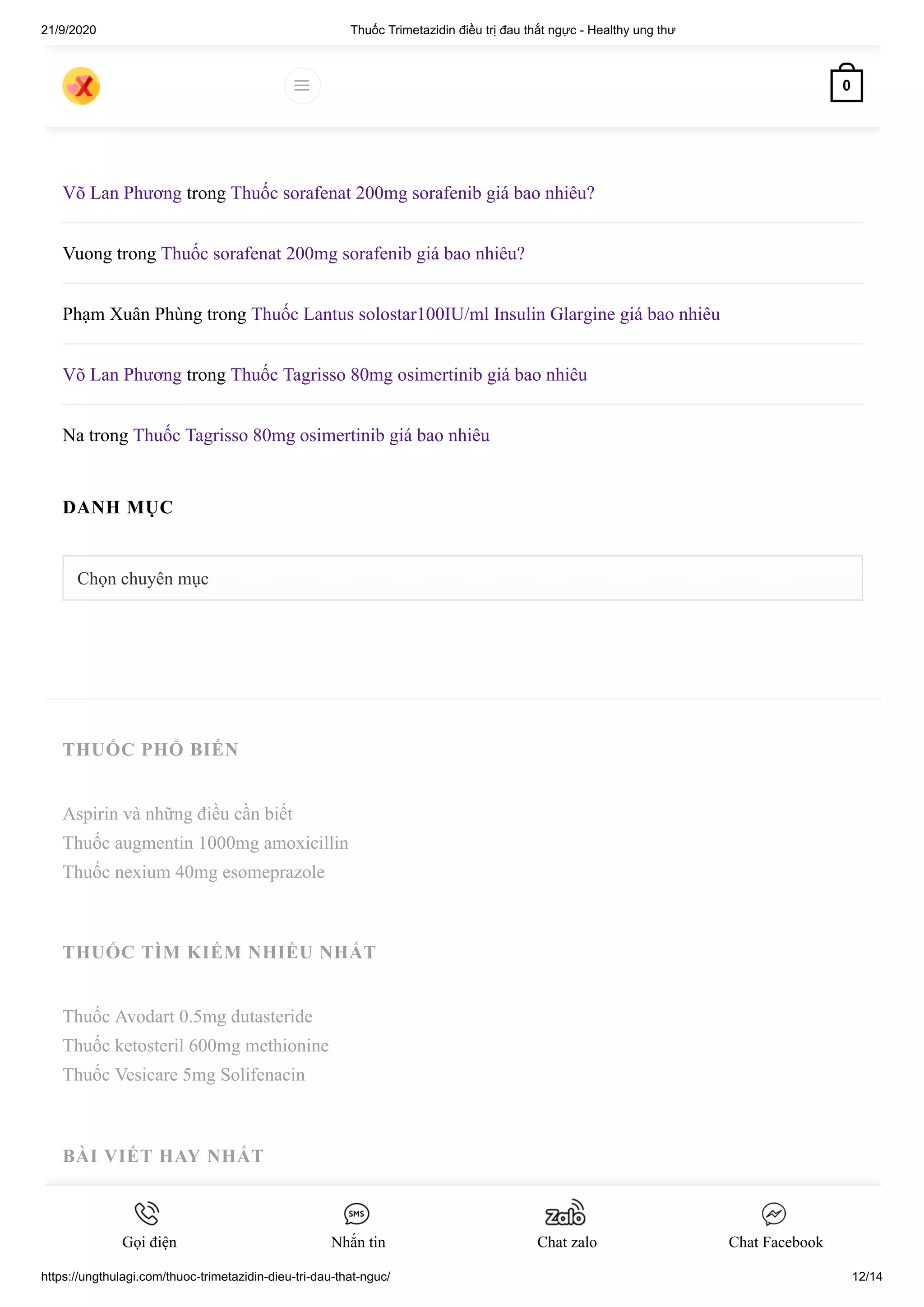 Thuoc trimetazidin dieu tri dau that nguc | PDF