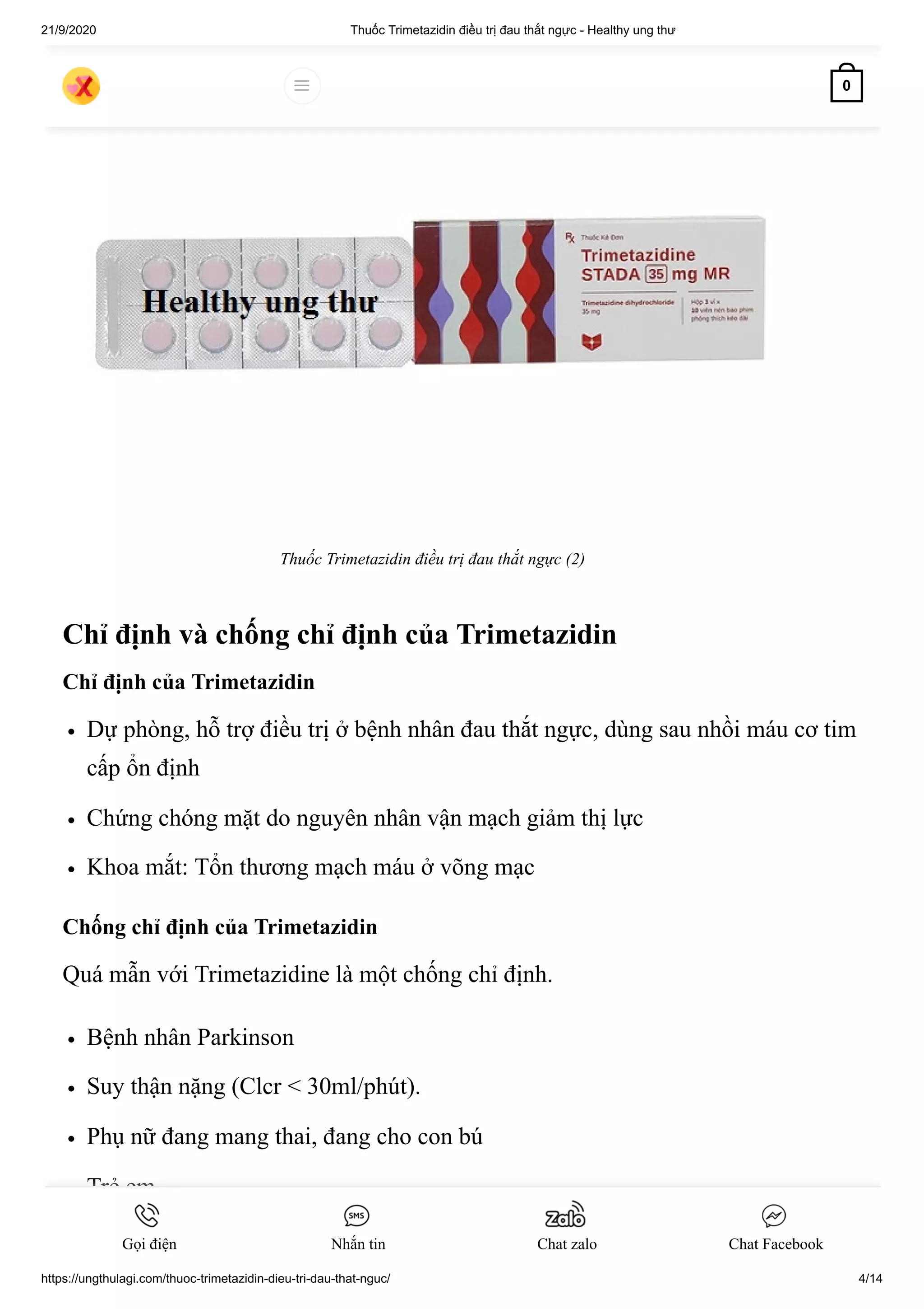 Thuoc trimetazidin dieu tri dau that nguc | PDF