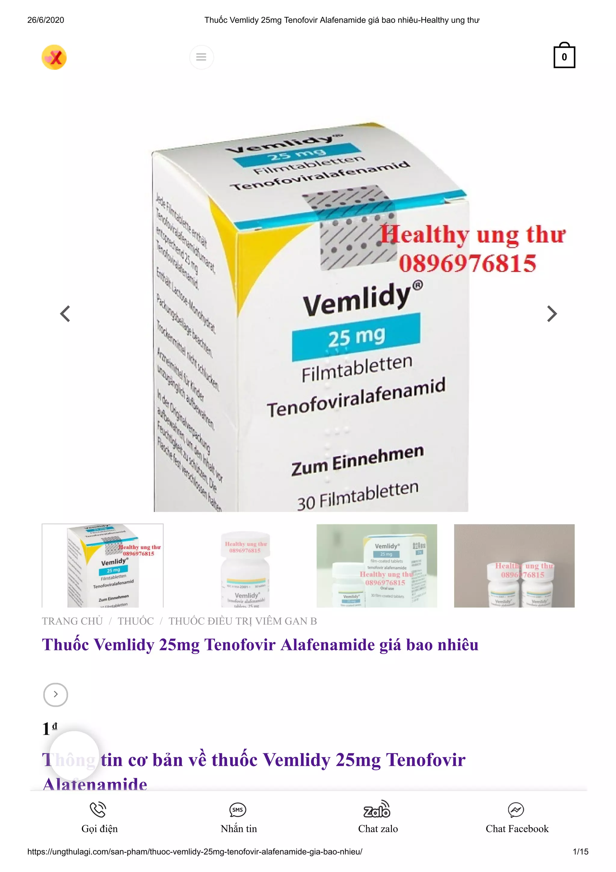 Thuoc vemlidy 25mg tenofovir alafenamide gia bao nhieu | PDF