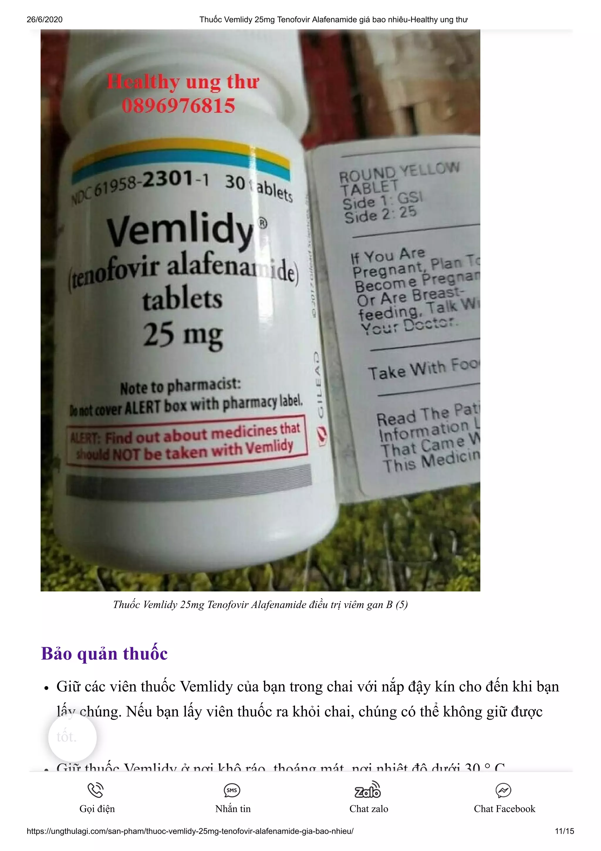 Thuoc vemlidy 25mg tenofovir alafenamide gia bao nhieu | PDF