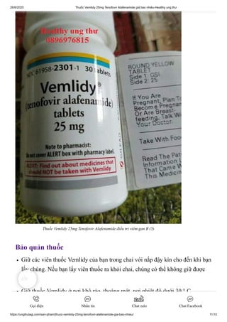 Thuoc vemlidy 25mg tenofovir alafenamide gia bao nhieu | PDF