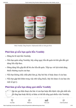 Thuoc vemlidy 25mg tenofovir alafenamide gia bao nhieu | PDF