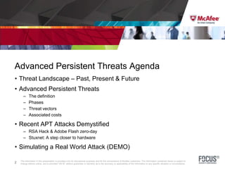 Advanced Persistent Threats: Reality or Myth | PPT