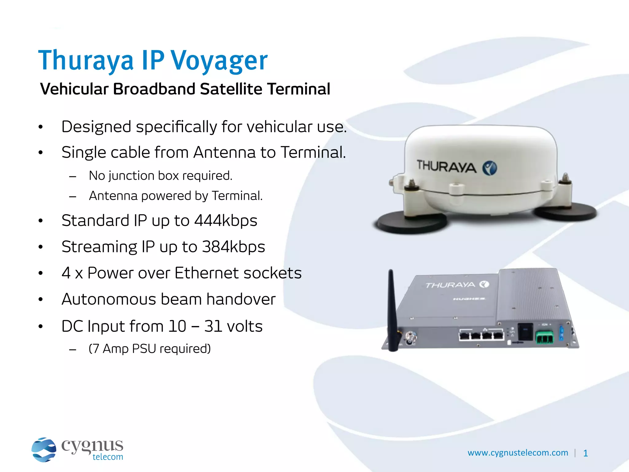 Thuraya IP Voyager - Vehicle Satellite Broadband Internet Terminal ...