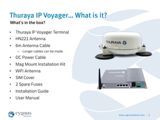 Thuraya IP Voyager - Vehicle Satellite Broadband Internet Terminal | PPT