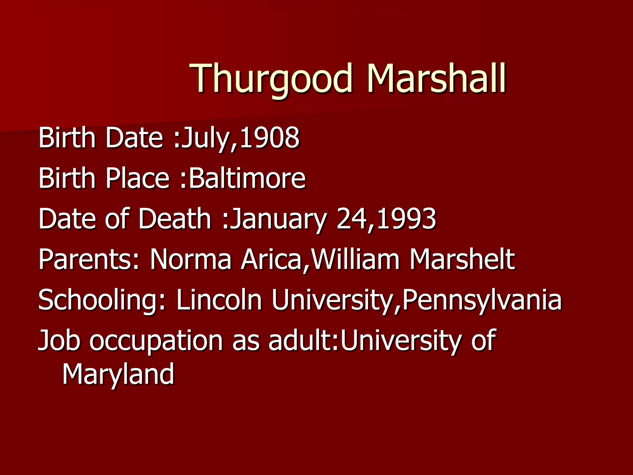 Thurgood marshall | PPT