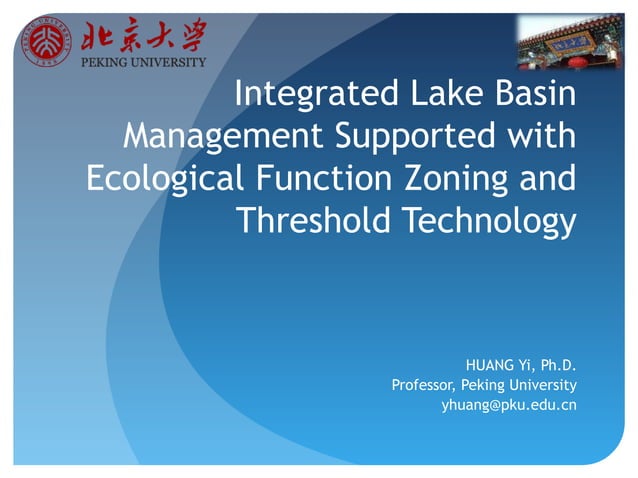 Integrated Lake Basin Management Supported with Ecological Function ...