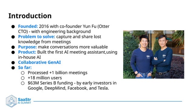 SaaStr Annual 2024: Building an AI Centered SaaS Bottoms Up Start-up with Otter.ai | Free Download