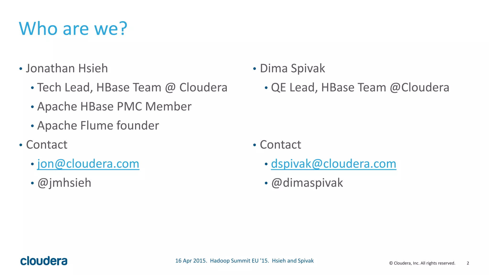 Multi-tenant, Multi-cluster and Multi-container Apache HBase Deployments | PPTX