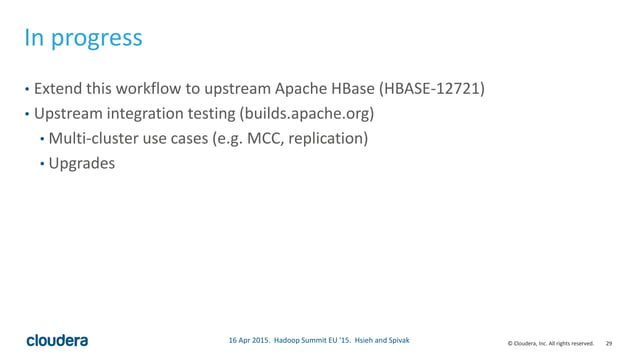 Multi-tenant, Multi-cluster and Multi-container Apache HBase Deployments | PPT