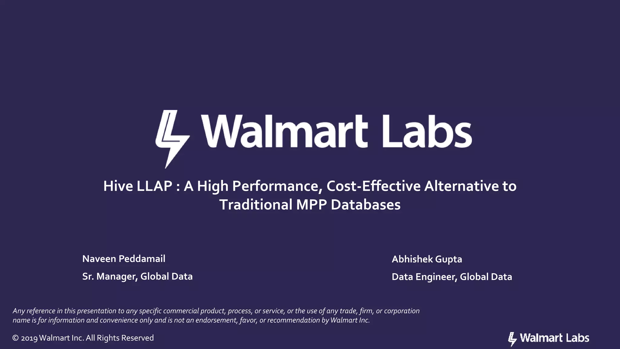 Hive LLAP: A High Performance, Cost-effective Alternative to ...