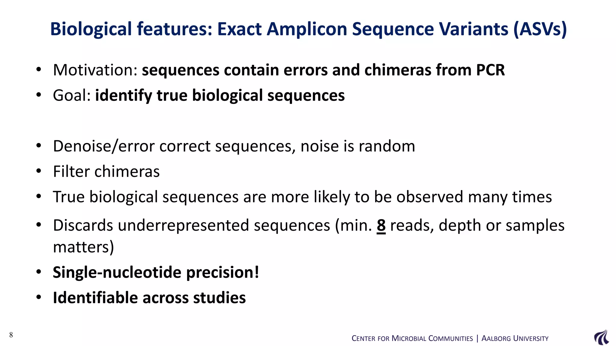 Traditional OTUs versus modern Amplicon Sequence Variants | PPTX