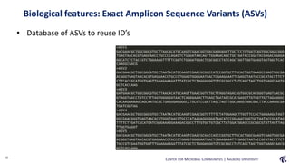 Traditional OTUs versus modern Amplicon Sequence Variants | PPTX