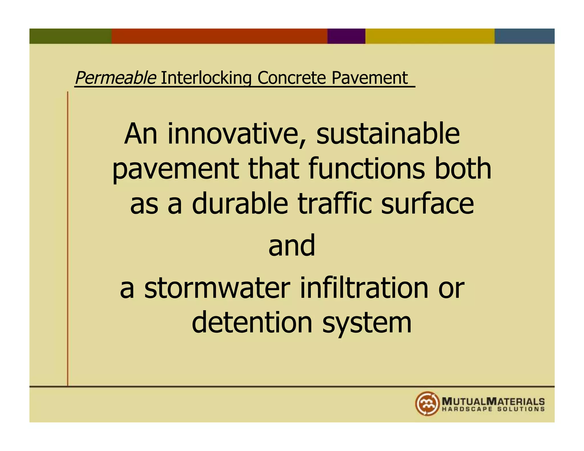 Permeable Interlocking Concrete Pavers | PPT | Free Download