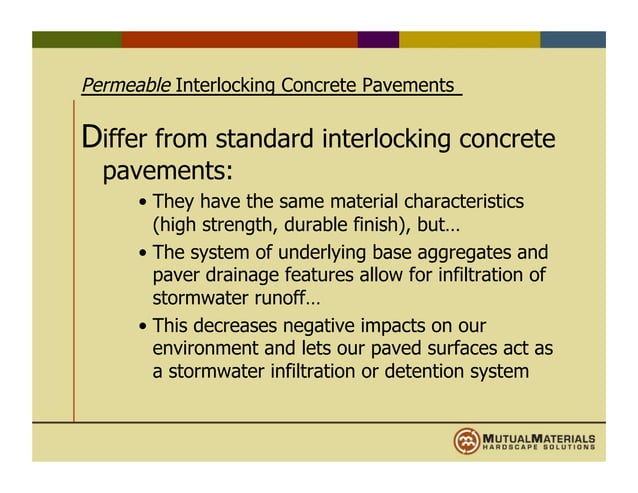 Permeable Interlocking Concrete Pavers | PPT