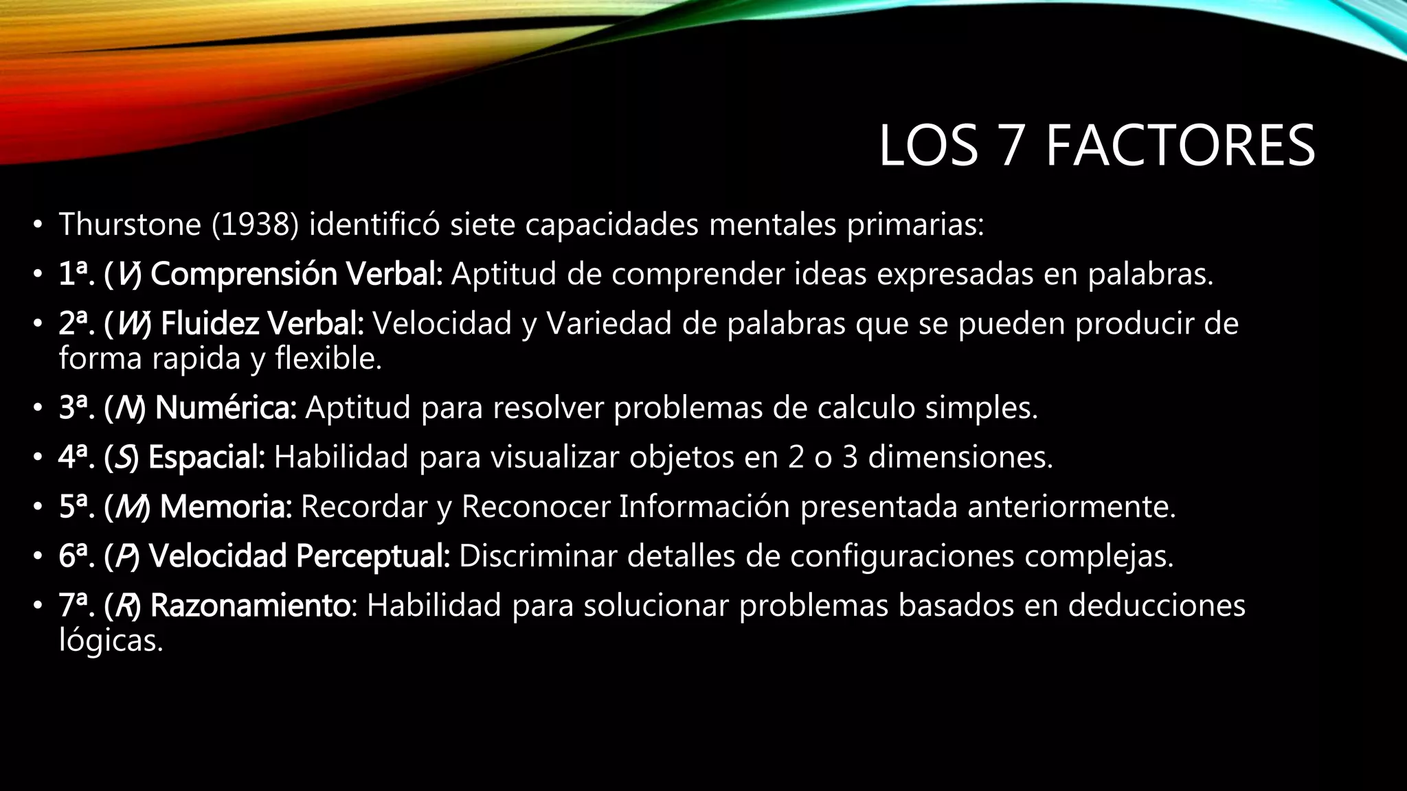 Louis L. Thurstone Teoria de las Habilidades Mentales Primarias. | PPTX