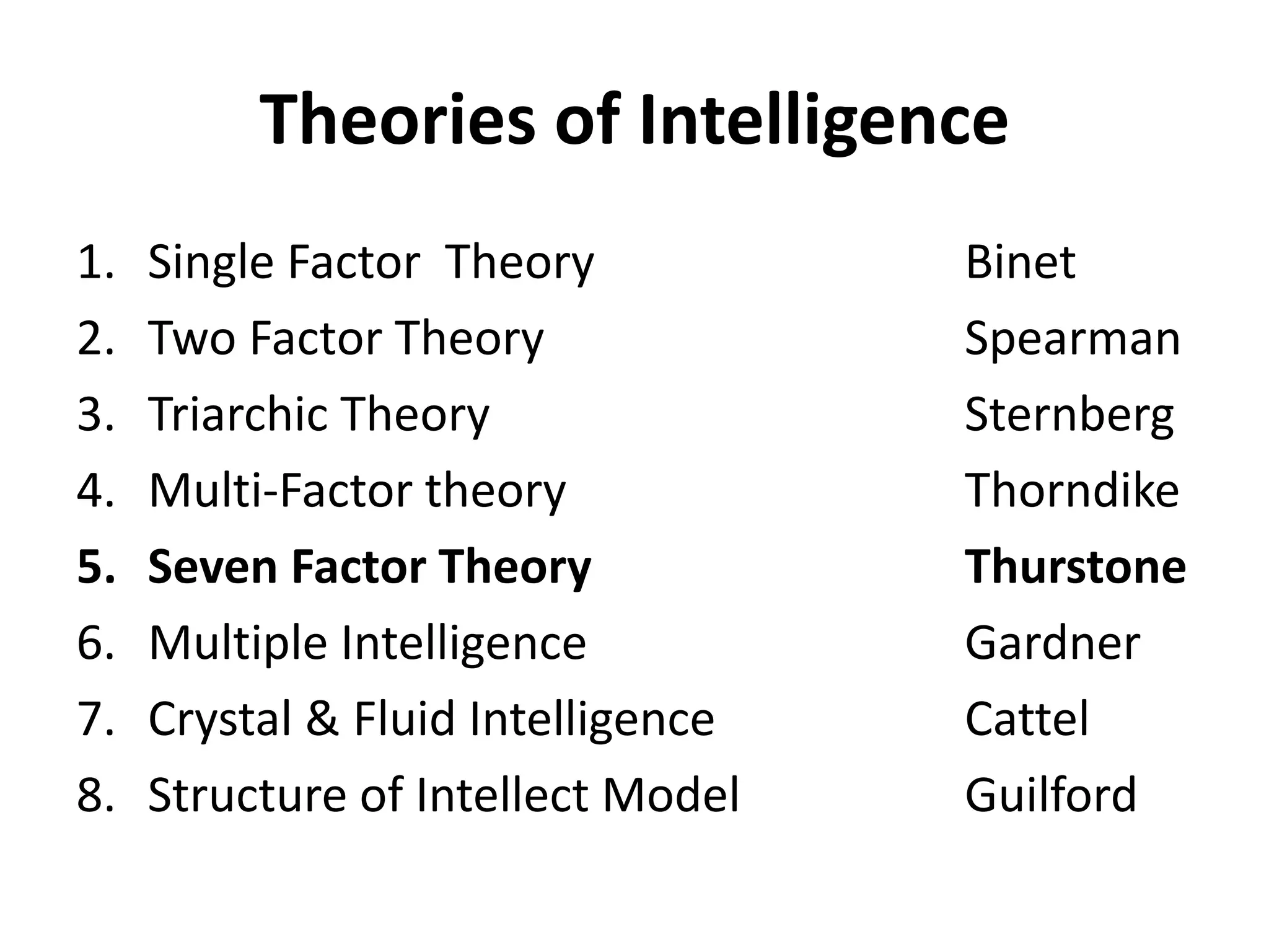Thurston's seven factors theory | PPTX