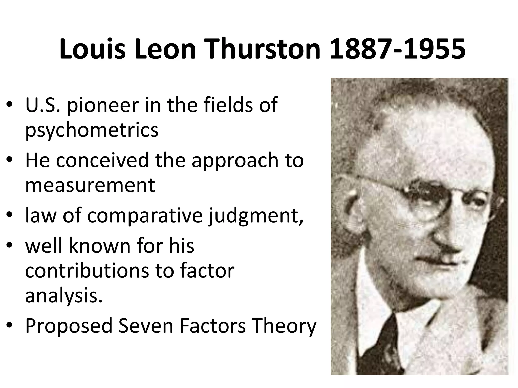 Thurston's seven factors theory | PPTX