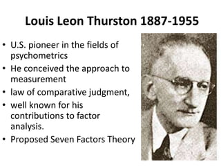Thurston's seven factors theory | PPTX