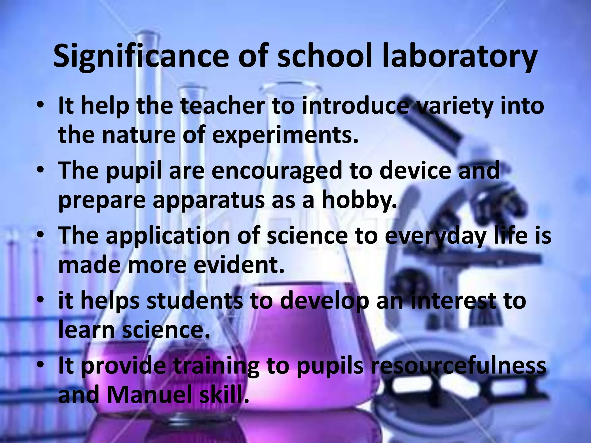 science laboratory in schools | PPTX