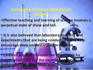 science laboratory in schools | PPTX