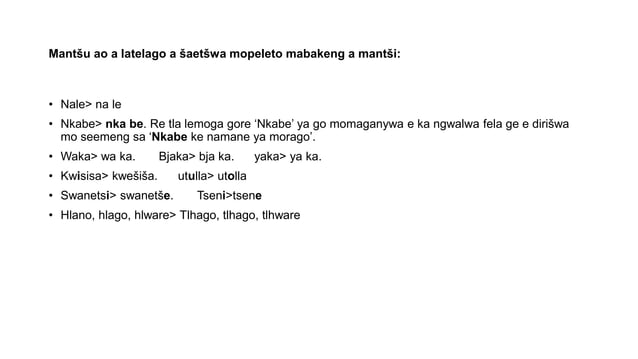 Thutamongwalo j seanego | PPTX