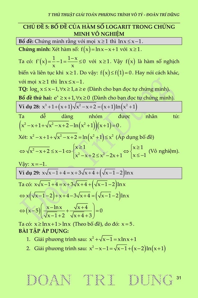 Thu thuat giai toan ptvt doan tri dung | PDF