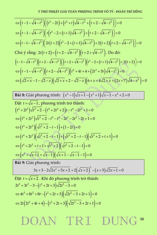 Thu thuat giai toan ptvt doan tri dung | PDF