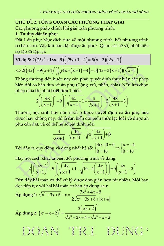 Thu thuat giai toan ptvt doan tri dung | PDF