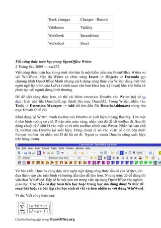 Huong dan su dung openoffice | PDF