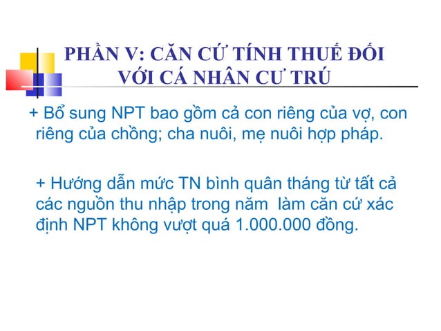 Thuế thu nhập cá nhân TNCN | PPT