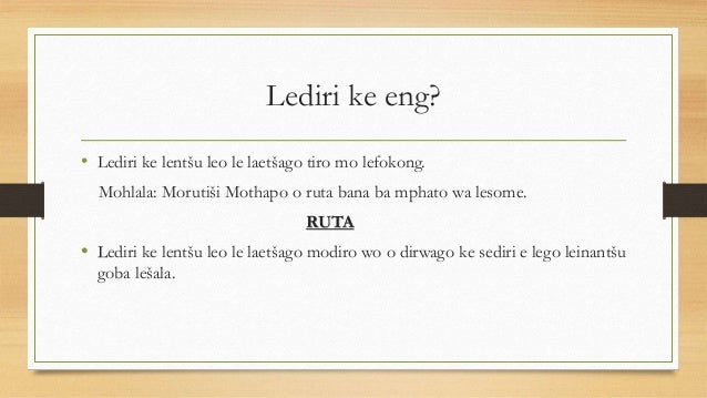 Grade 10 Sepedi (HL) Lesson | PPTX