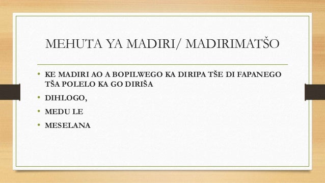 Grade 10 Sepedi (HL) Lesson | PPTX