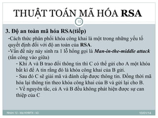 Thuật toán mã hóa rsa | PPT