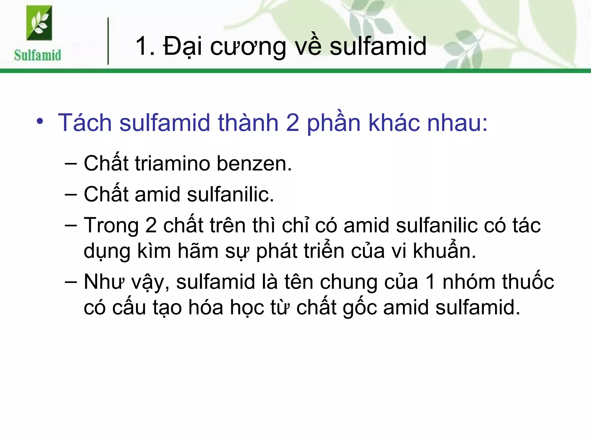 Thu y c1. thuốc kháng sinh sulfamid | PPT