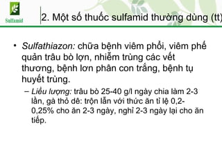 Thu y c1. thuốc kháng sinh sulfamid | PPT