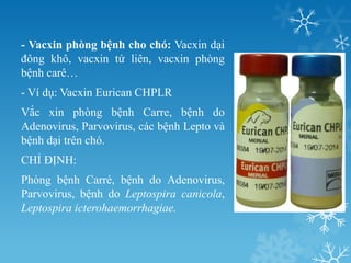 Thu y c1. vacxin sử dụng trong thú y | PPTX