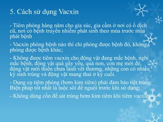 Thu y c1. vacxin sử dụng trong thú y | PPTX