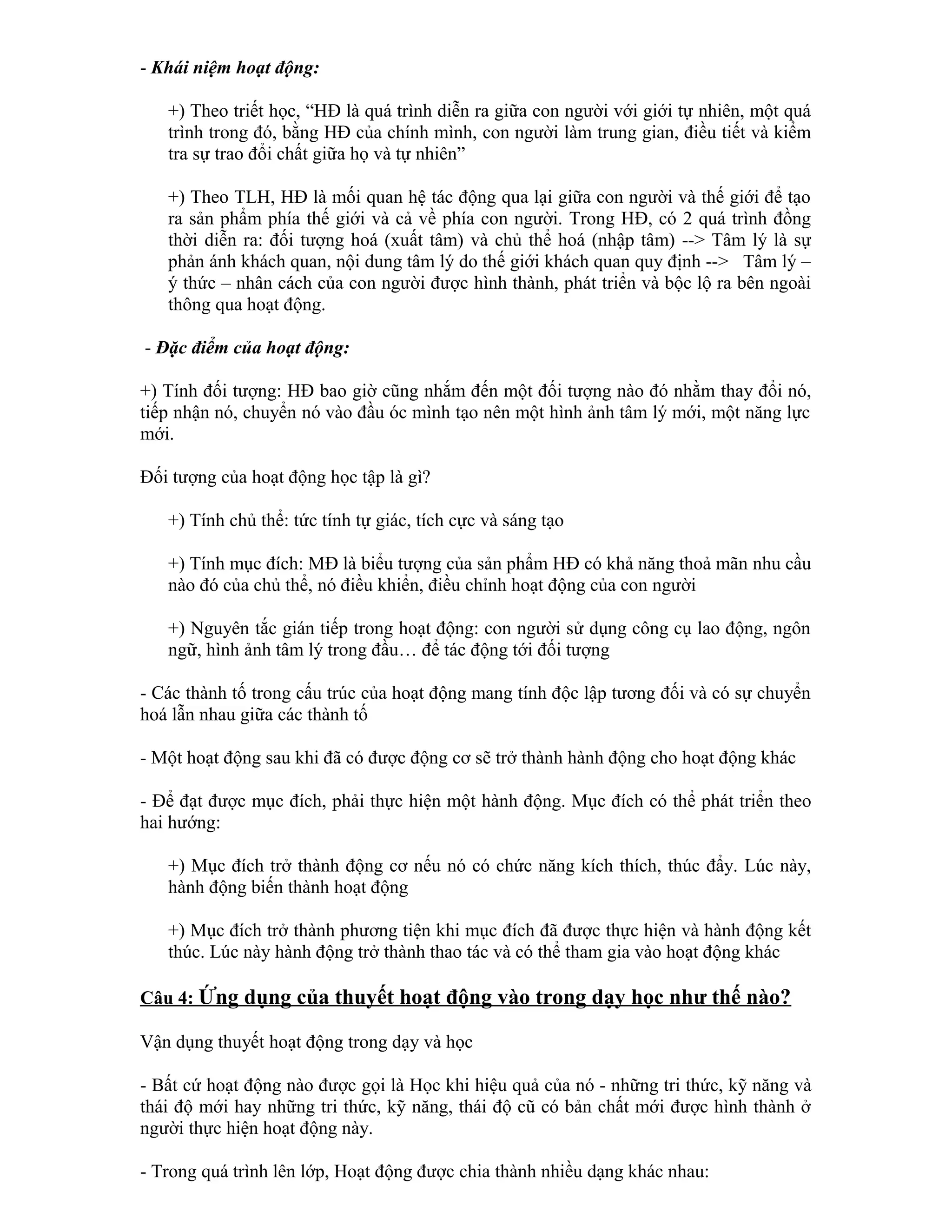 Thuyet Hoat Dong | DOC