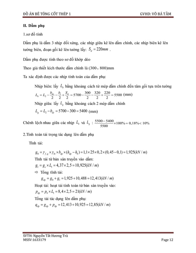 Thuyet minh-do-an-be-tong-cot-thep-1 | DOCX