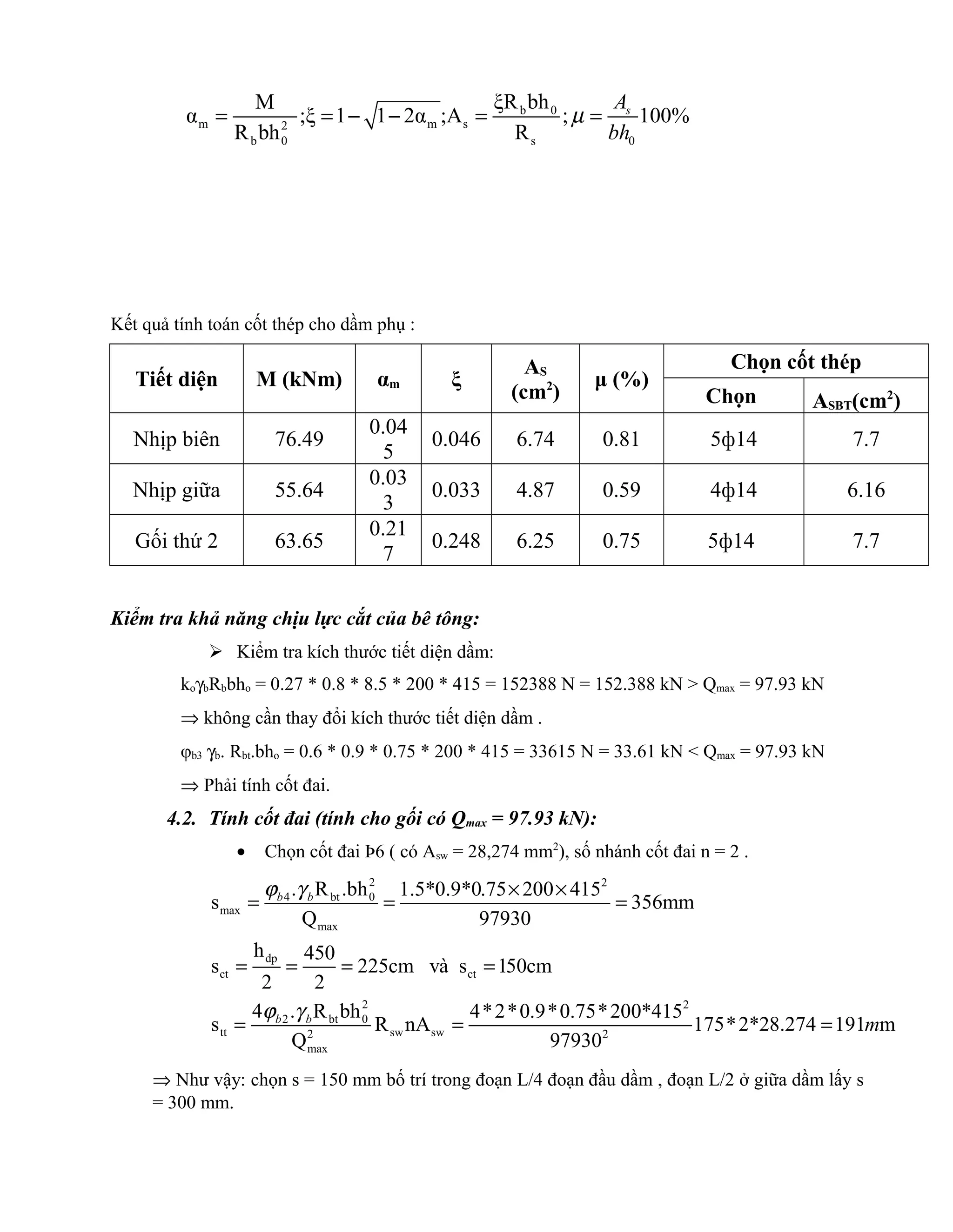 Thuyet minh đồ án bê tông cốt thép 1 DHBK HCM | DOC