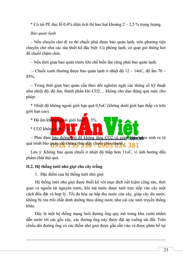 Thuyết minh dự án đầu tư Trồng chuối Công nghệ cao 1000 ha tỉnh Tây Ninh www.duanviet.com.vn ...