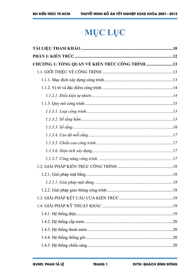 1 tầng trệt, 8 tầng lầu và 1 tầng mái. Đại học Kiến Trúc Hồ Chí Minh | PDF