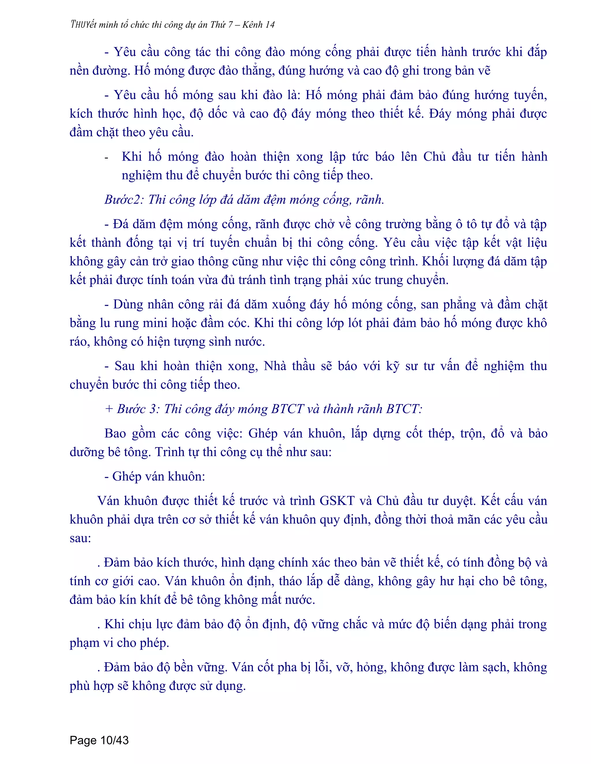 Thuyet minh thi cong | DOC