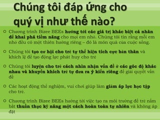 Chương trình kỹ năng sống Bizee Bees | PPTX