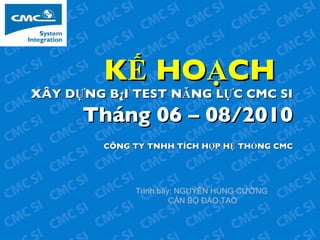 Thuyet trinh xay dung bai test nang luc | PPT