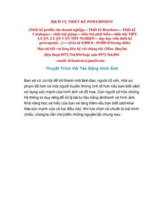 Thuyết trình với tác động hình ảnh | DOC