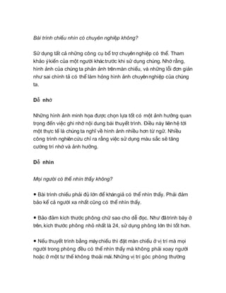 Thuyết trình với tác động hình ảnh | DOC