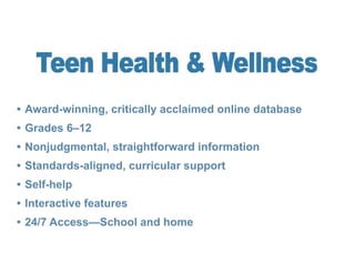 Teen Health & Wellness Online Training | PPT