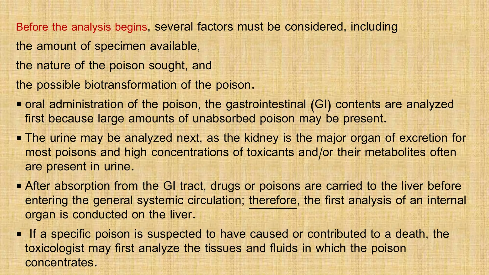 Thxicological analysis | PPTX